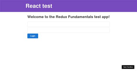 Redux Test Codesandbox