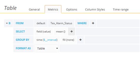 Influxdb One Table With Two Metrics Influxdb Grafana Labs