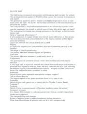 GLG 101 Test 3 Docx GLG 101 Test 3 The Earth S Crust Increases In Temperature With Increasing