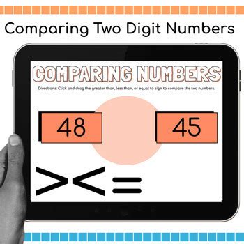 Digital Comparing Two Digit Numbers Greater Than Less Than Equal To