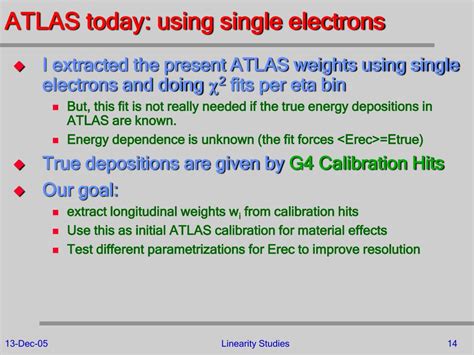 Ppt Em Linearity Using Calibration Constants From Geant4 Powerpoint