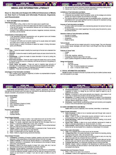 Types Of Media Pdf Multimedia Composition Visual Arts