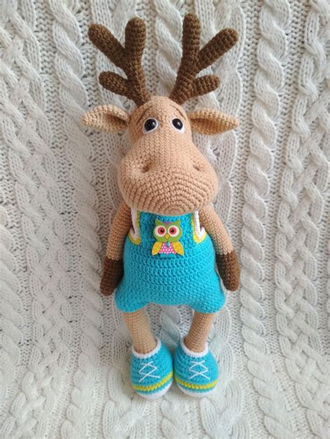 Pdf Олень Рудольф Бесплатный мастер класс схема и описание для