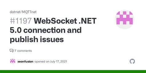 WebSocket NET Connection And Publish Issues Issue Dotnet MQTTnet GitHub