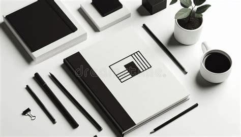 Elevate Your Workspace With This Minimalist Notebook Stock Illustration Illustration Of