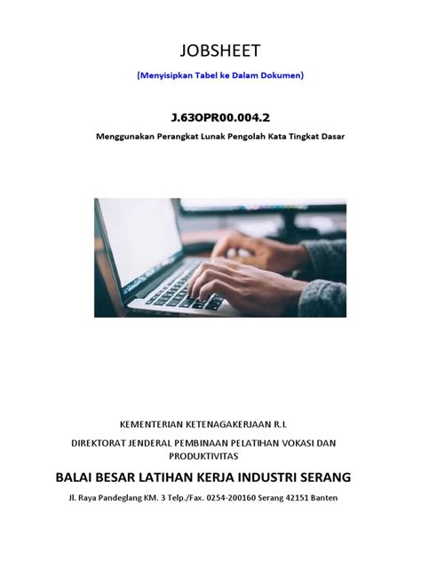Contoh Jobsheet Pdf