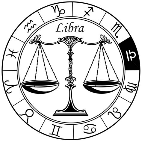Black Zodiac Sign Libra