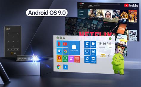 Qiaolet Projector Projector With Wifi And Bluetooth 1080p Mini Projector With Wireless Charging