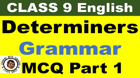 Determiners Mcq 9th Grade Professional Development Quiz Quizizz