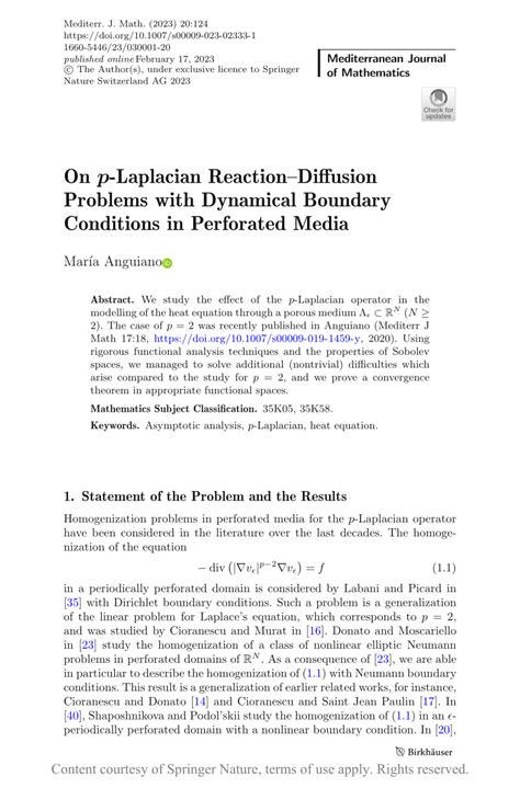 On P Laplacian Reactiondiffusion Problems With Dynamical Boundary