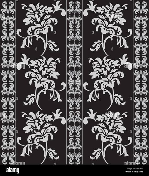 Vintage Background With Ornate Elegant Abstract Floral Design Gray
