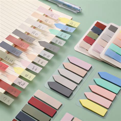 100 sheet vintage color sticky notes memo pad index tabs bookmark