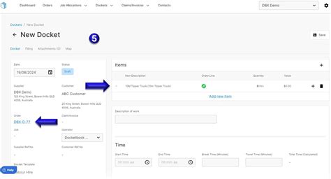 How To Create A Docket From An Order Web View