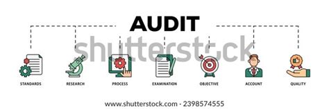 Audit Infographic Icon Flow Process Which Stock Vector Royalty Free Shutterstock
