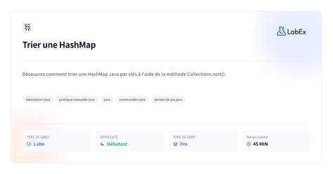 Trier Une Hashmap En Java Labex