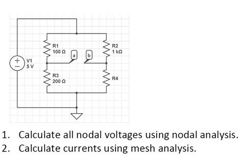 Solved 1 Calculate All Nodal Voltages Using Nodal Analysis Chegg Com