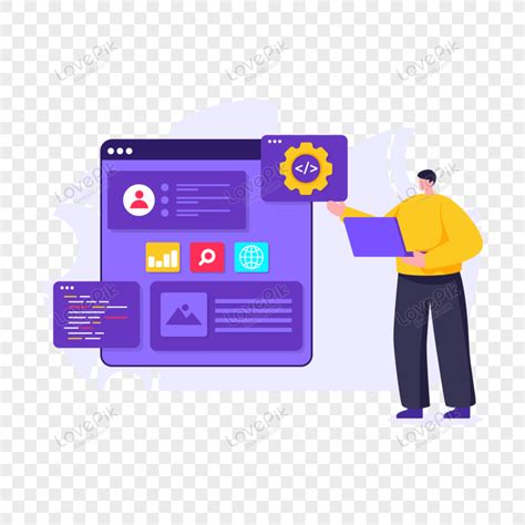An Api Interface Flat Illustration Vector Interface Programming Software PNG Image Image And