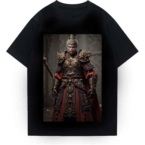 Wholesale Black Myth Wu Kong T Shirts For Men 3d Anime Monkey King
