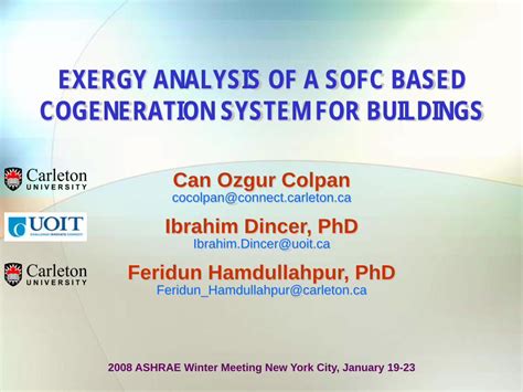 Pdf Exergy Analysis Of A Sofc Based Cogeneration System · 2009 09 13 · Exergy Analysis Of A