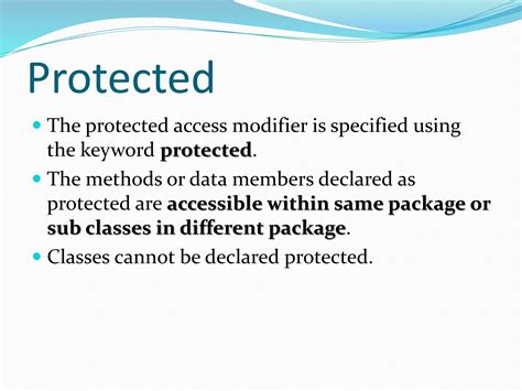 Visibility Modifiers For Access Controlpptx