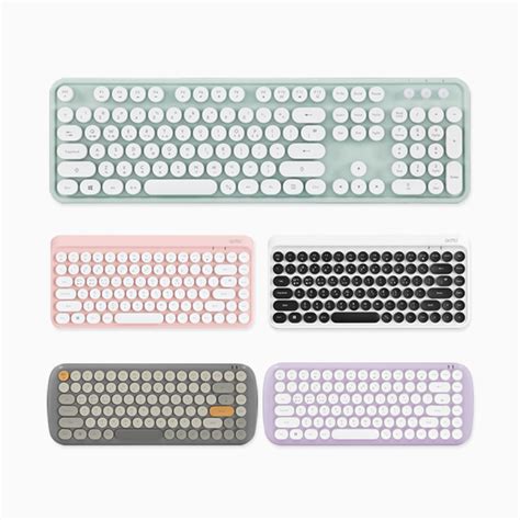 엑토 레트로 타자기 멤브레인 무선 블루투스 저소음 키보드 위시버킷