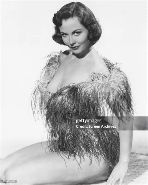 Hazel Court Wearing Feathered Costume Circa 1958 News Photo Getty Images