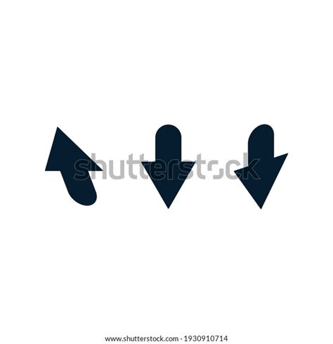 Set Deformed Asymmetric Arrows Cursors Vector Stock Vector Royalty Free 1930910714 Shutterstock