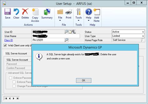 A Sql Server Login Already Exists For Delete The User And Create A