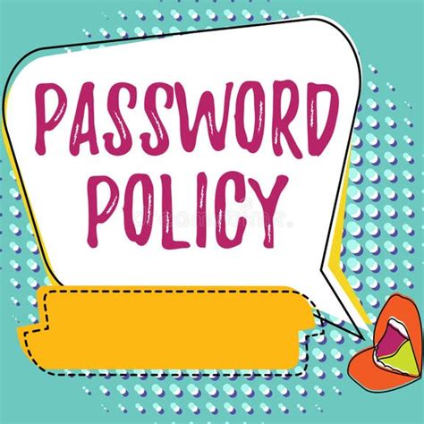 Writing Displaying Text Password Policy Word For First Line Of
