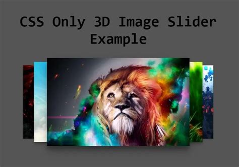 Css Only 3d Image Slider Css Script