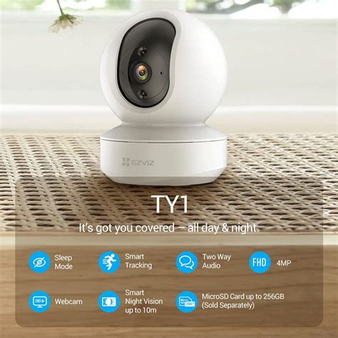 Buy Ezviz Ty1 Dome Cctv Security Camera Sleep Mode Cs Ty1 C0 8b4wf White Online Croma
