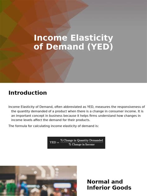 Income Elasticity Of Demand Yed 1 Pdf Demand Elasticity Economics