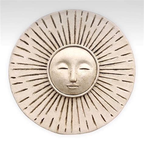 8 Ceramic Sun Face Sculpture Sun Wall Decor Clay Wall Hanging