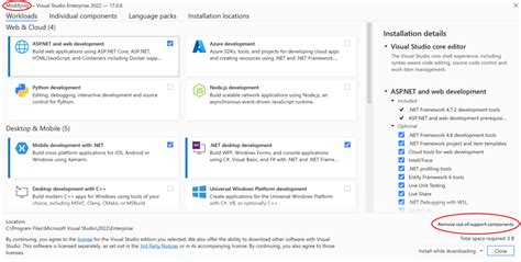 Removing Out Of Support Components From Your Visual Studio Installations Visual Studio Blog