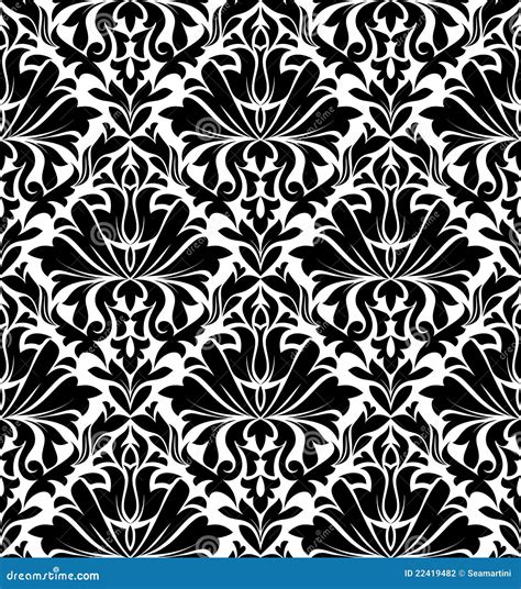Damask Seamless Pattern Stock Vector Illustration Of Elegance 22419482
