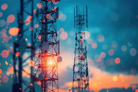 Innovative Mobile Communication Network Concept With High Speed Data Transfer Stock Image