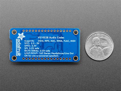 VS1053 Codec MicroSD Breakout MP3 WAV MIDI OGG Play Record V4 ID 1381 Adafruit