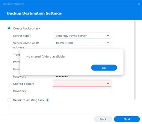hyper backup no shared folders available r synology