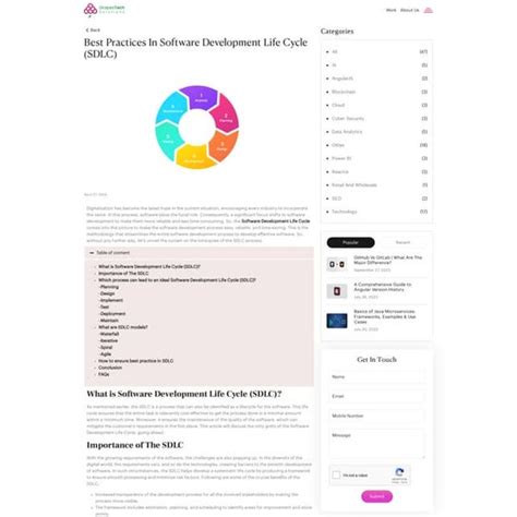 Key Phases Of The Software Development Lifecycle Sdlc Explained Docx