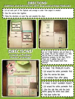 Interactive Notebook Activities Addition And Subtraction NBT