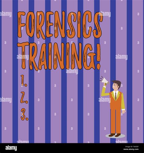 Writing Note Showing Forensics Training Business Concept For Scientific Methods And Processes