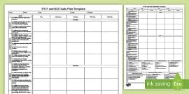 EYLF And NQS Weekly Plan Template Teacher Made