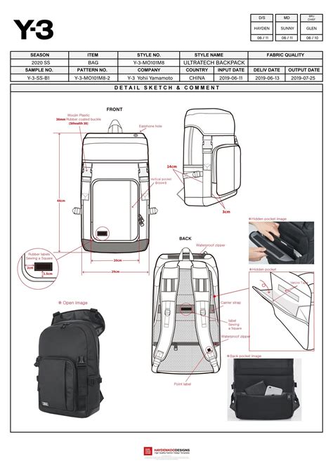 Design Tech Pack Template