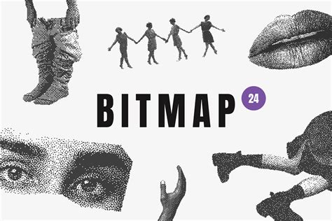 Y2k Dithering Bitmap Shapes