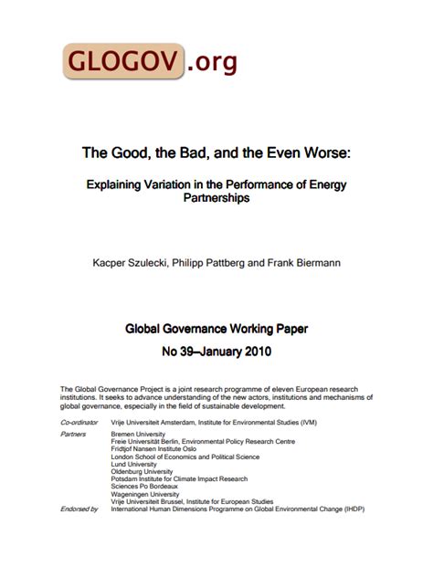 The Good The Bad And The Even Worse Explaining Variation In The