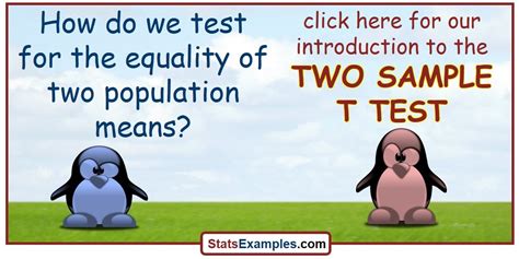 StatsExamples Two Sample T Test Introduction