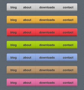 Simple Colorful Navigation Bars Free PSD Download FreeImages