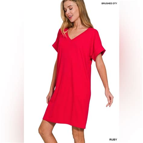 Zenana Outfitters Dresses Nwt Zenana Brushed Dty Rolled Short