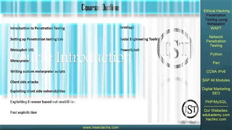 Penetration Testing With Metasploit Youtube