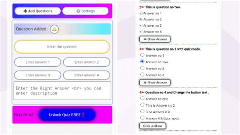 Free Online Mcq Quiz Maker No Sign Up Html Quiz Generator